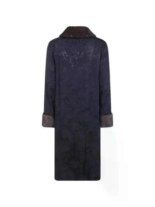 Rixo Jonah Jacquard Fur-trim Coat