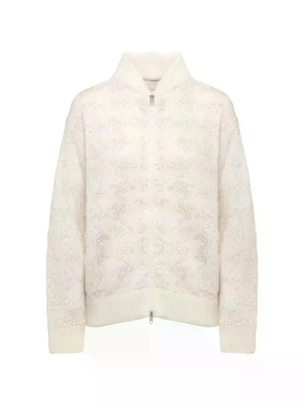 PANICALE Houndstooth Sequin-embellished Cardigan