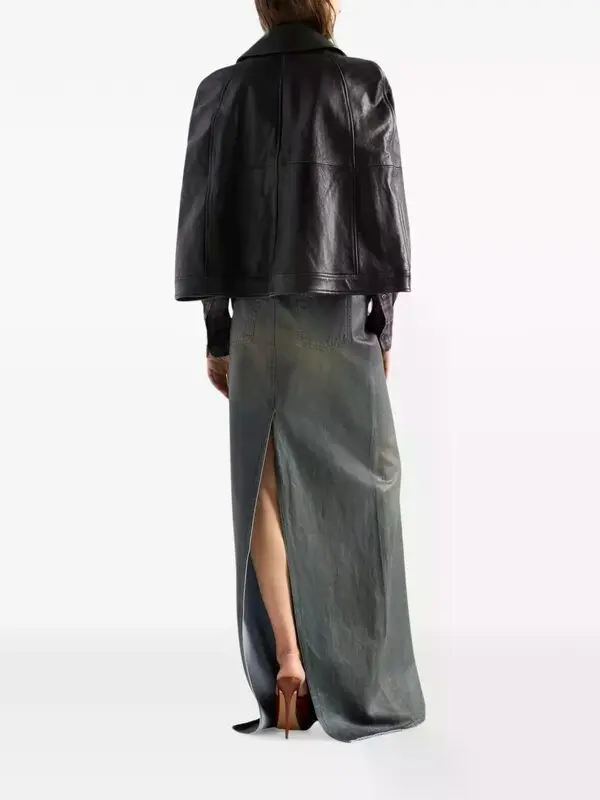 7 For All Mankind Coated Denim Skirt