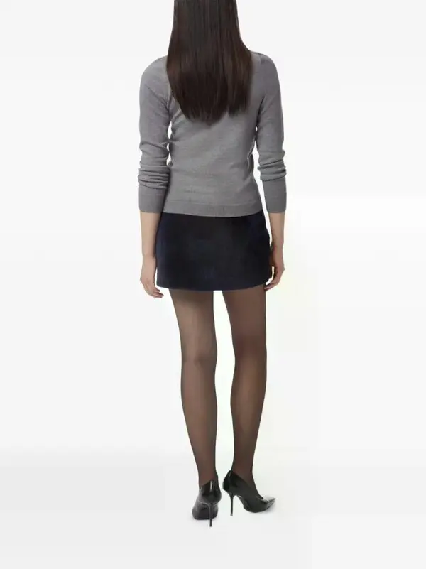 Apparis Pia Faux-fur Mini Skirt - Blue