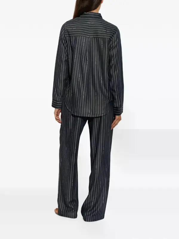 Emporio Armani Logo-pinstripe Pajamas