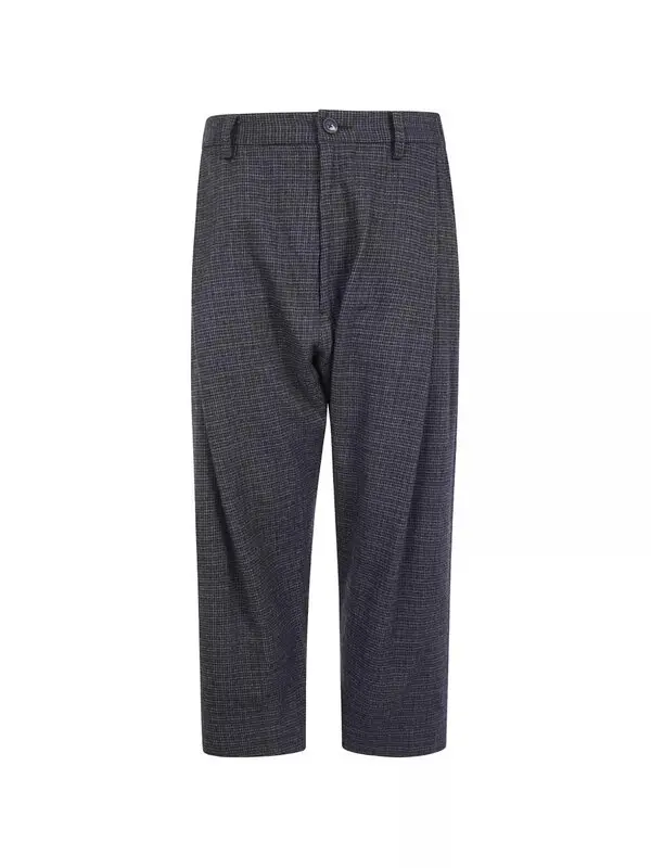 ZIGGY CHEN Tapered-leg Checked Trousers