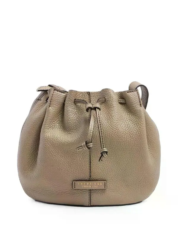 THE BRIDGE Grained Leather Bucket Bag