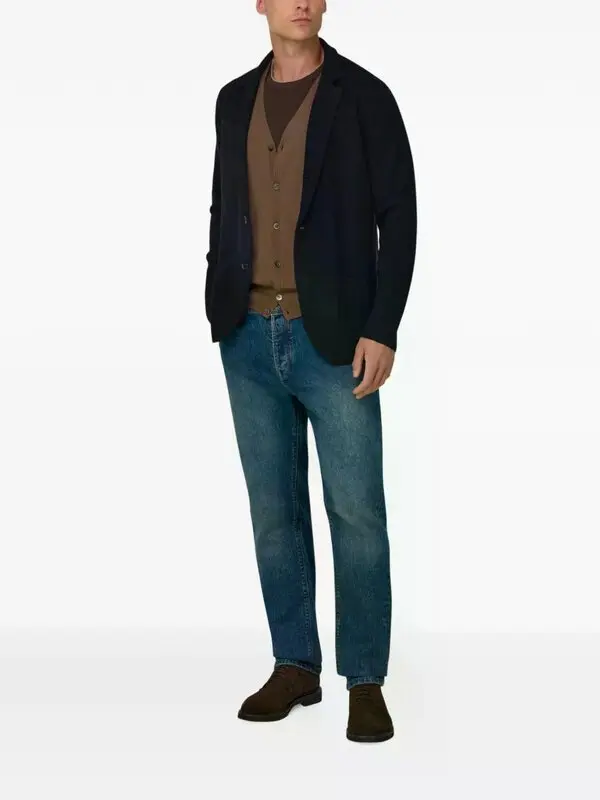 Boggi Milano Knitted Jacket In Extrafine Merino Wool