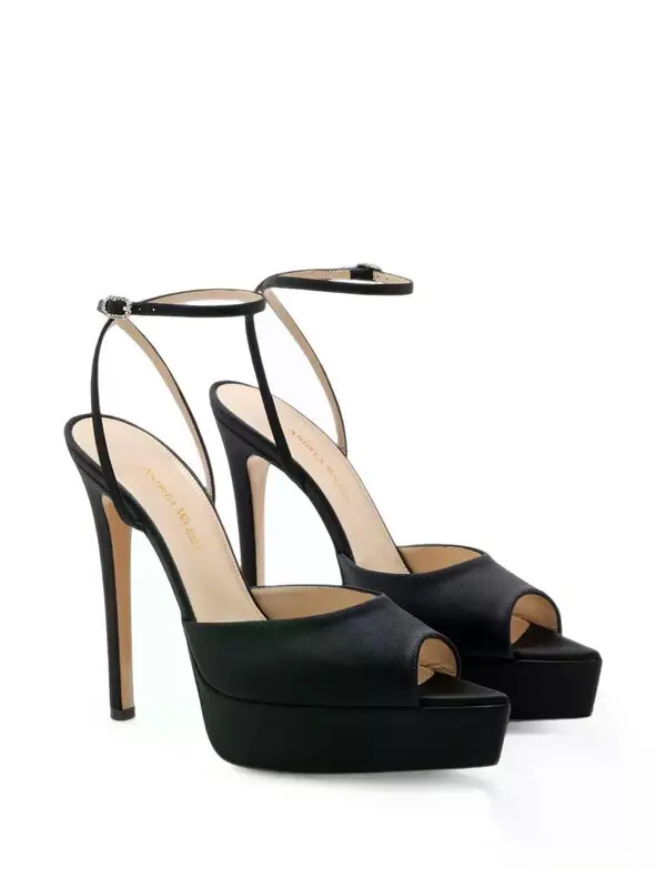 ANDREA WAZEN Loulou Crystal Platform Sandals