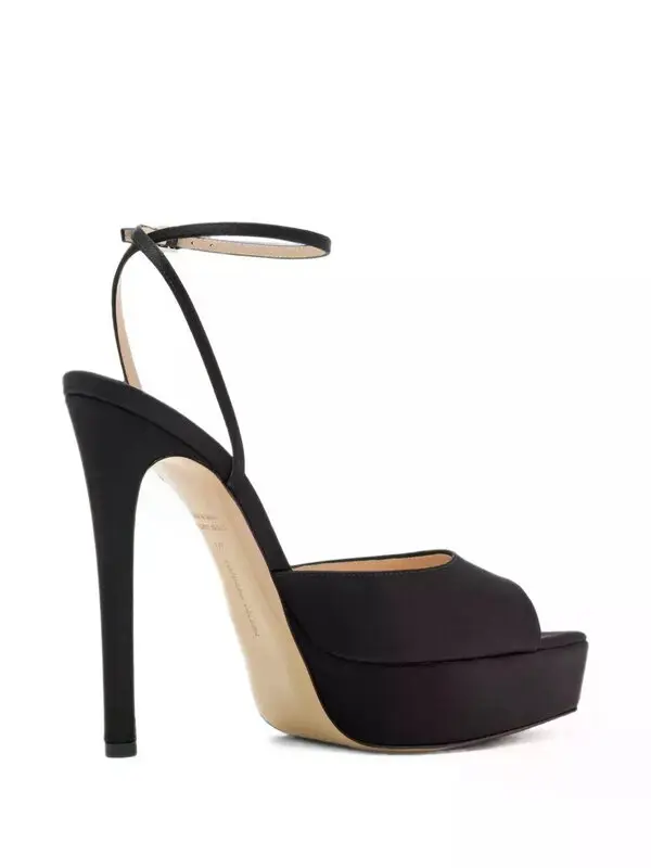 ANDREA WAZEN Loulou Crystal Platform Sandals