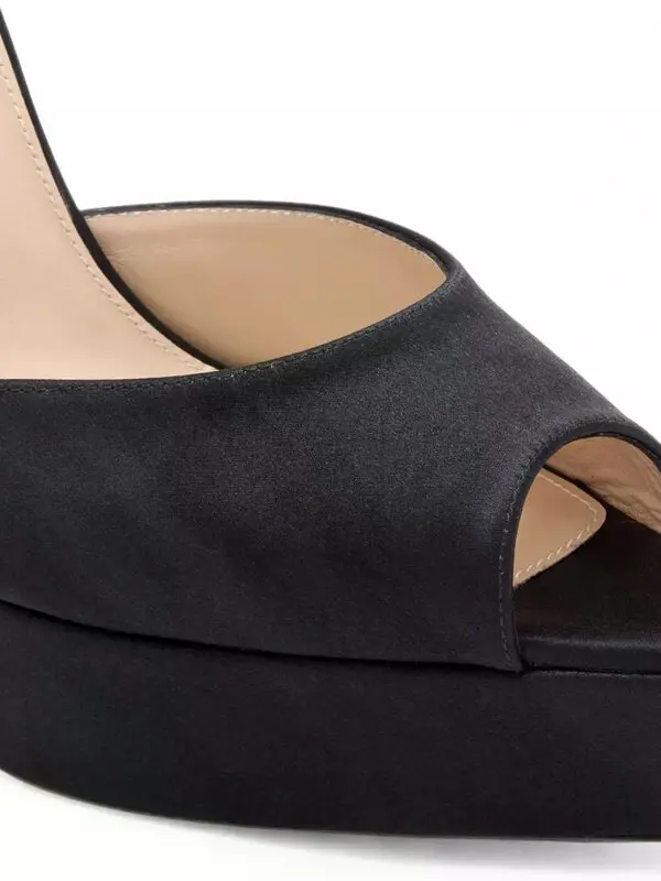 ANDREA WAZEN Loulou Crystal Platform Sandals