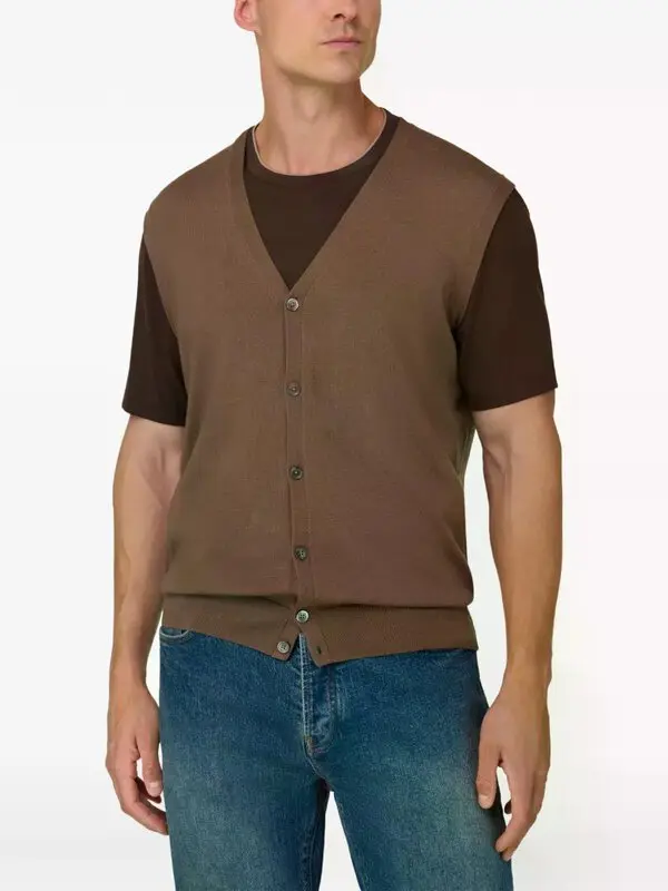Boggi Milano Waistcoat In Extrafine Merino Wool