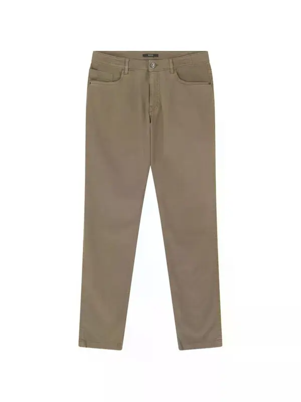 Boggi Milano Jeans In Stretch Cotton Tencel - Neutrals