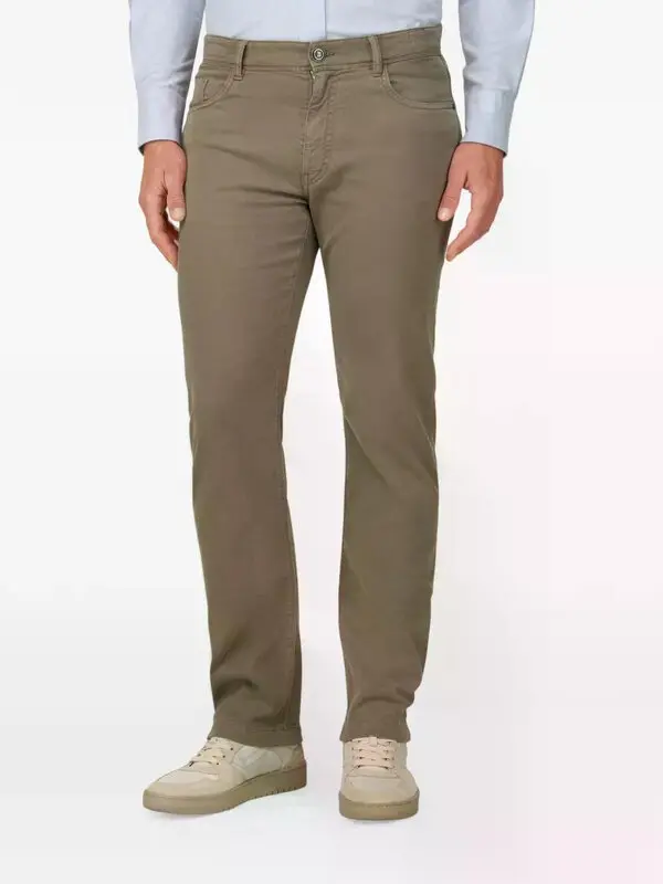 Boggi Milano Jeans In Stretch Cotton Tencel - Neutrals