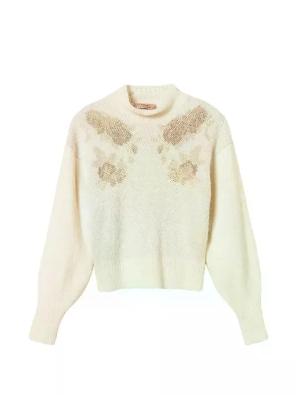 TWINSET Jacquard Alpaca-blend Jumper - Neutrals