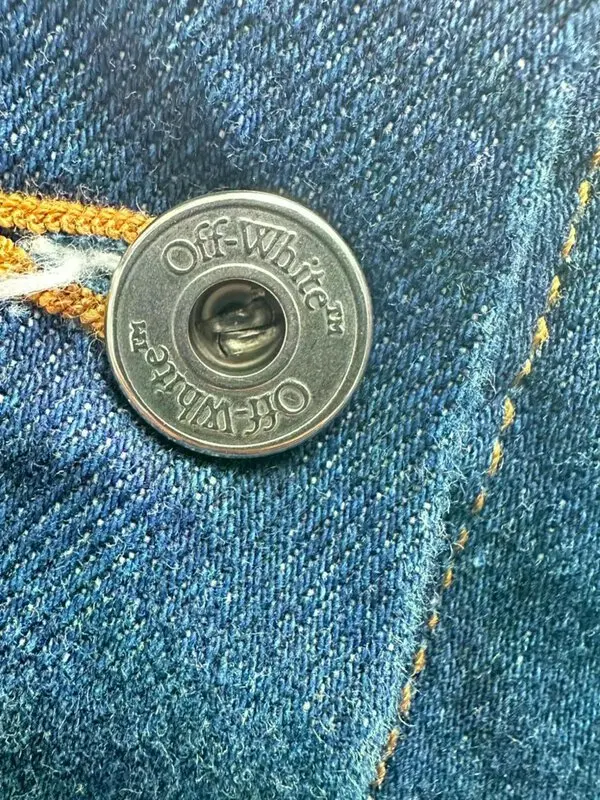 Off-White Arrow-patched Oversized Denim Jacket