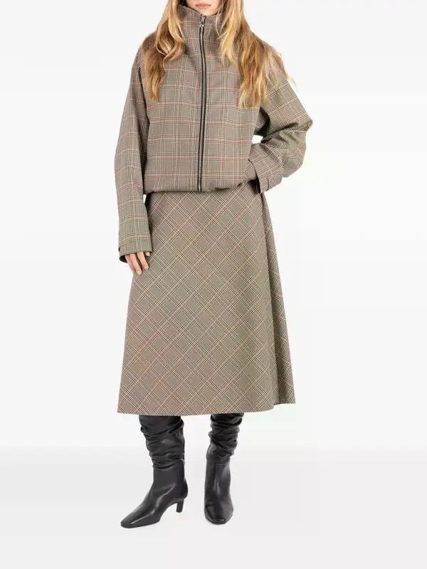 SOCIETE ANONYME Super Shell Check-print Hooded Jacket