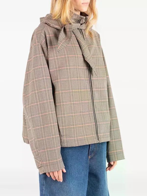 SOCIETE ANONYME Super Shell Check-print Hooded Jacket