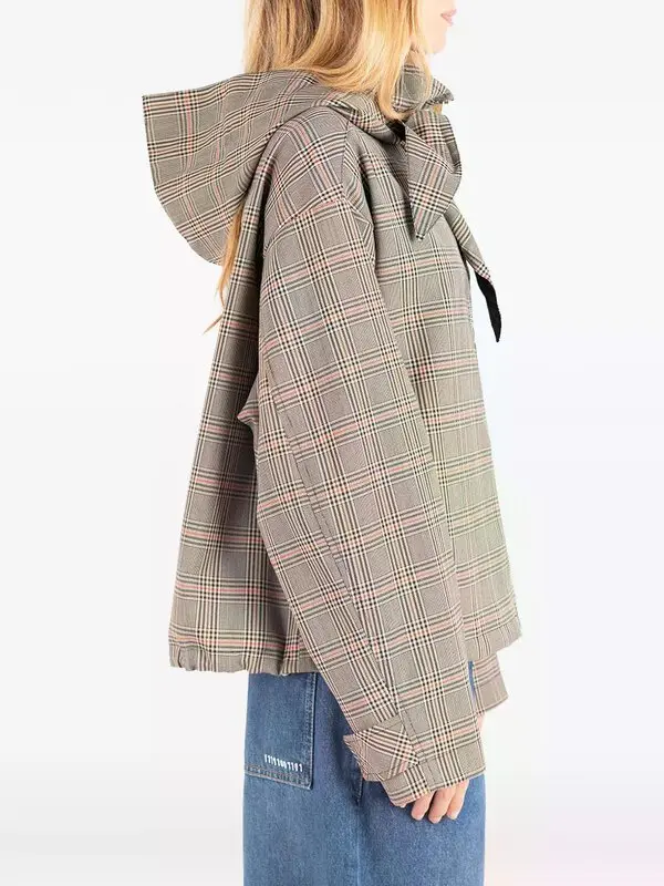SOCIETE ANONYME Super Shell Check-print Hooded Jacket