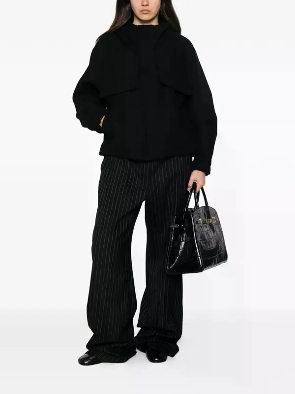 TELA Hooded Zip-up Jacket - Black