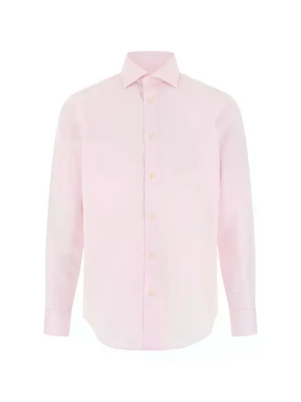 Boggi Milano Checked Cotton Non-iron Regular Fit Shirt - Pink