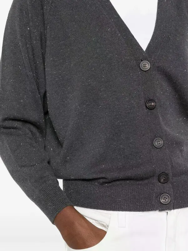 Peserico Flecked V-neck Cardigan