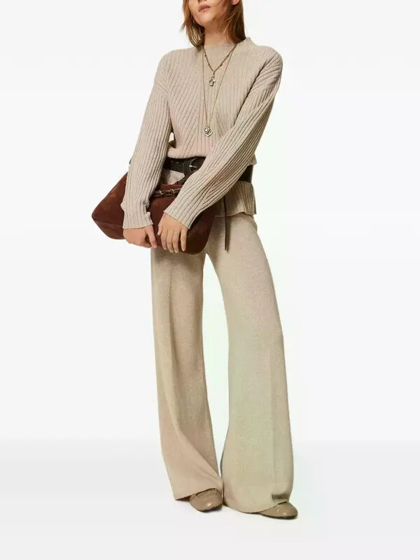 TWINSET Wool-blend Knit Palazzo Pants
