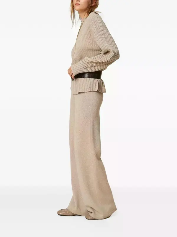 TWINSET Wool-blend Knit Palazzo Pants