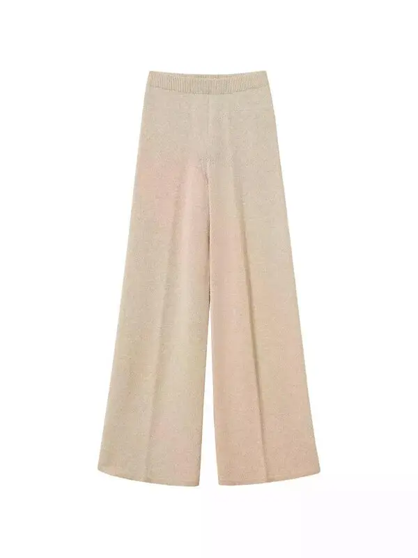 TWINSET Wool-blend Knit Palazzo Pants
