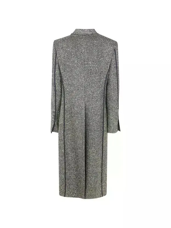 SAPIO Lame Metallic Bouclé-knit Coat