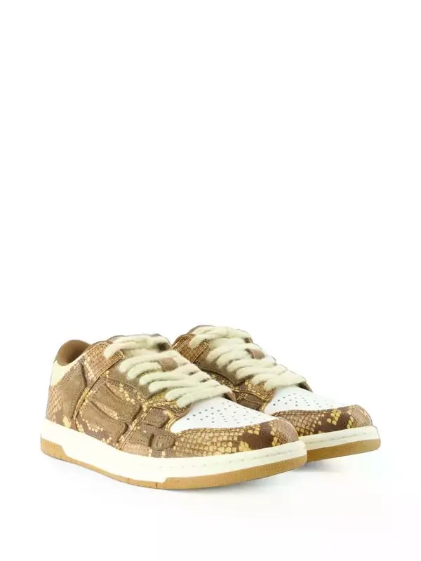 Amiri Printed Python Skel Top Low Sneakers