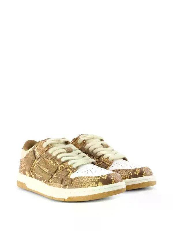 Amiri Printed Python Skel Top Low Sneakers - Brown