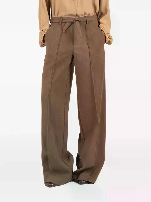 SOCIETE ANONYME Tie-fastening Wide-leg Trousers - Brown