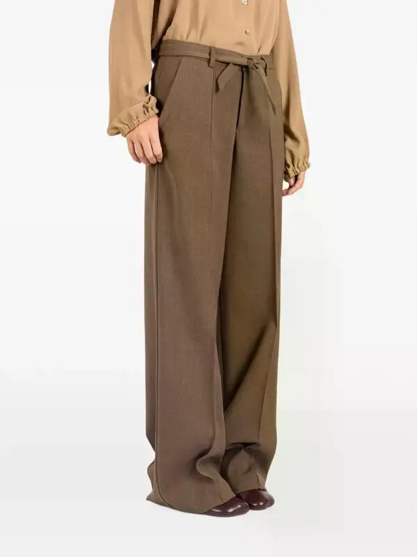 SOCIETE ANONYME Tie-fastening Wide-leg Trousers - Brown