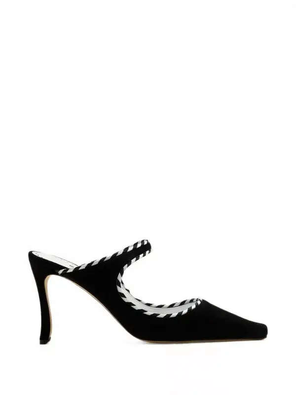 Manolo Blahnik Pura Visconti Hydra 090 Braided-trim Mules