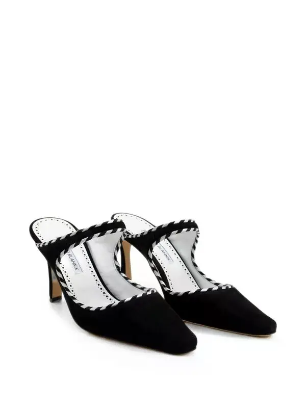 Manolo Blahnik Pura Visconti Hydra 090 Braided-trim Mules