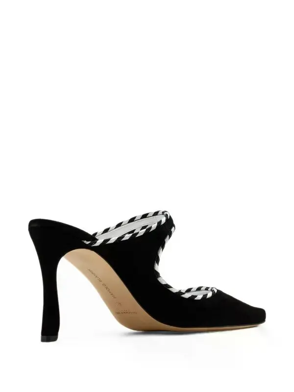 Manolo Blahnik Pura Visconti Hydra 090 Braided-trim Mules