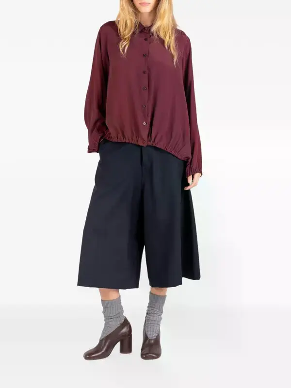 SOCIETE ANONYME Le Panier Elasticated-hem Long-sleeve Shirt - Red