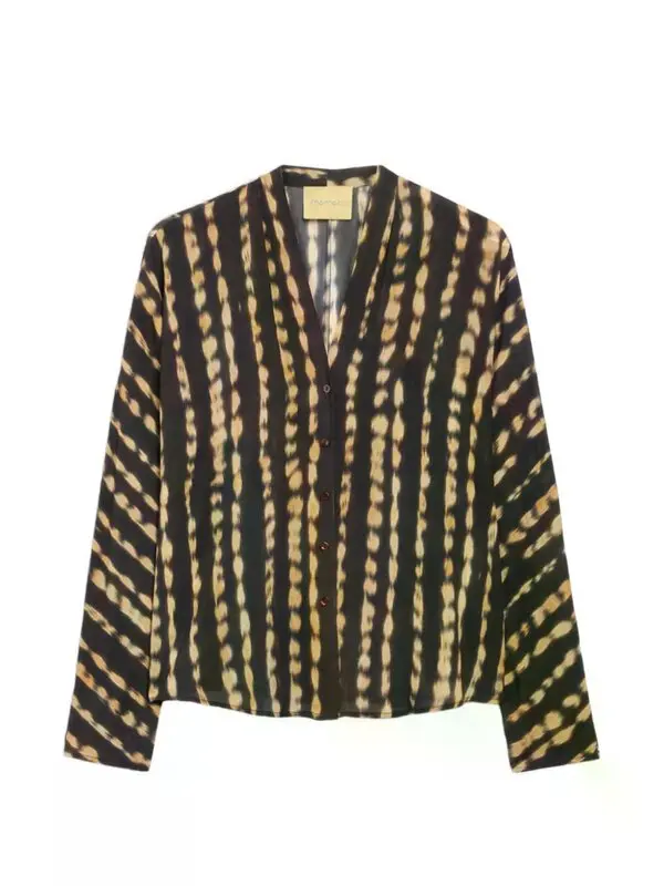 Momoni Dala V-neck Shirt - Brown
