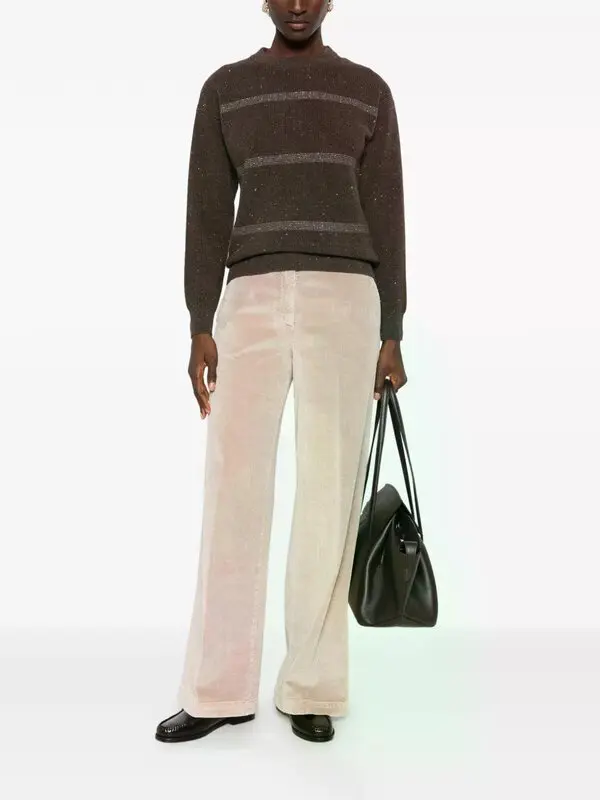 Peserico Sequin-embellished Striped Sweater