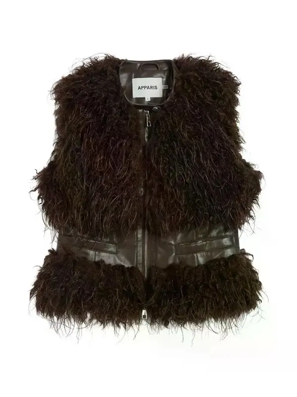 Apparis Cleo Faux-fur Gilet - Brown