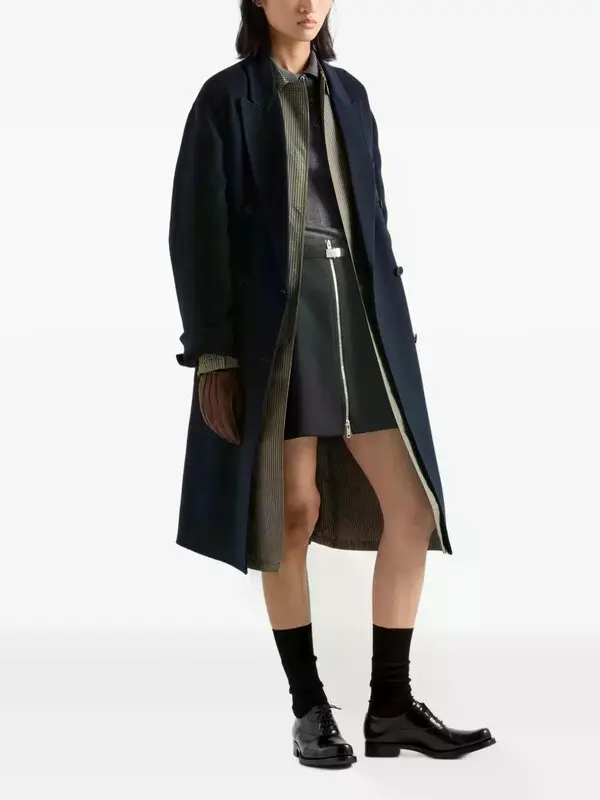 Prada Double Wool Miniskirt