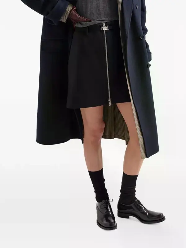Prada Double Wool Miniskirt