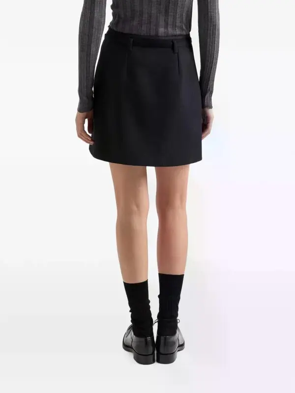 Prada Double Wool Miniskirt