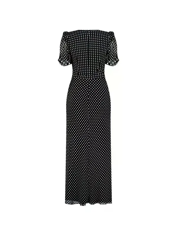 ADAMARIS Polka-dot Wrap-style Midi Dress