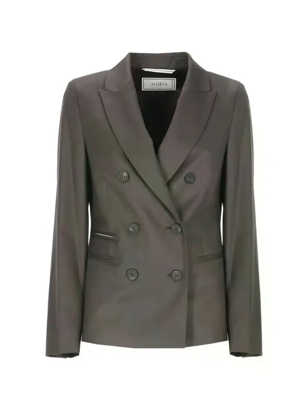 Peserico Double-breasted Virgin Wool Blazer