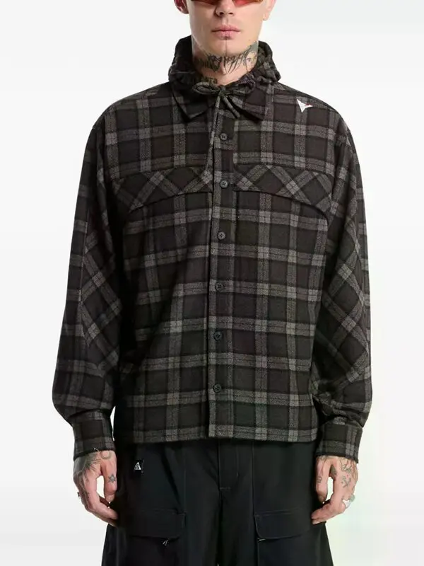 ROA Logger Hooded Checked Shirt