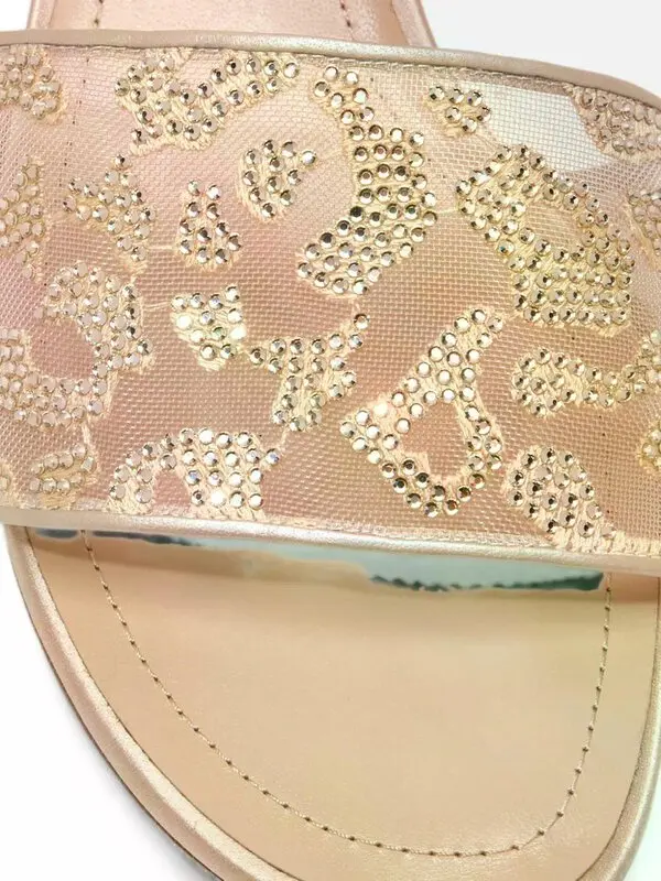 Rene Caovilla Allura Crystal-embellished Leopard-pattern Sandals