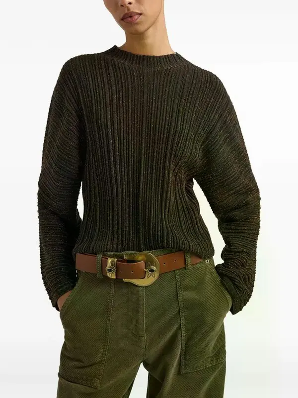 Momoni Tiva Plissé-effect Sweater