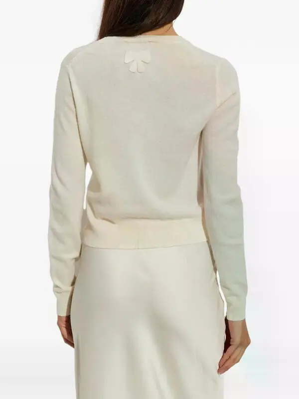 LoveShackFancy Mingley Lace-bow Sweater - Neutrals