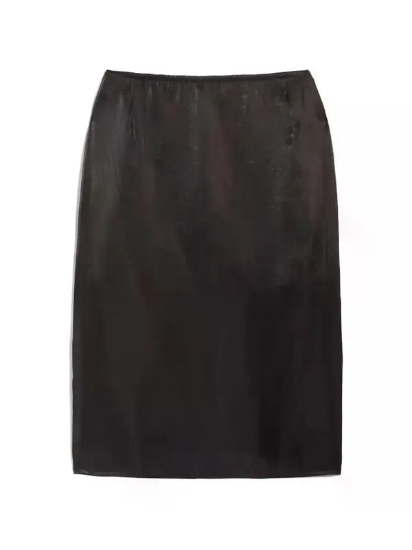 Apparis Tyra Organza Straight Midi Skirt