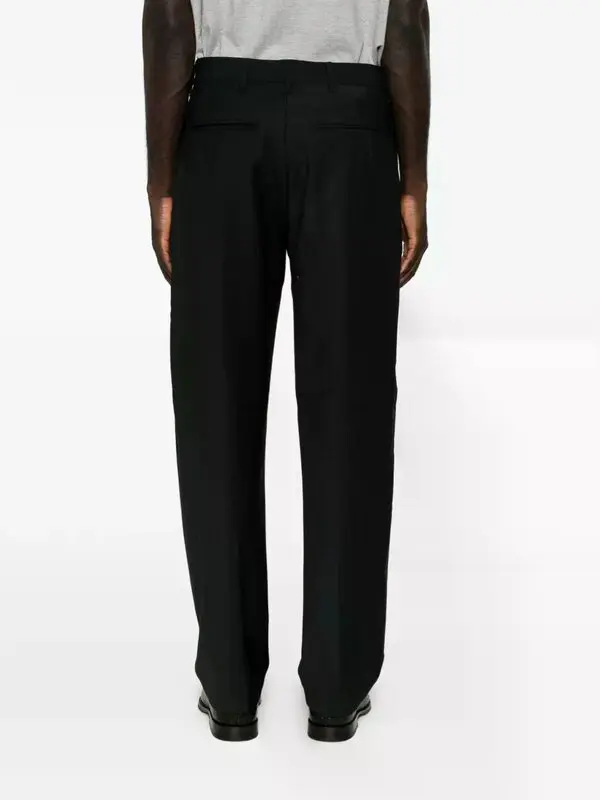 WHITE SAND Sammy Pleated Straight-leg Trousers