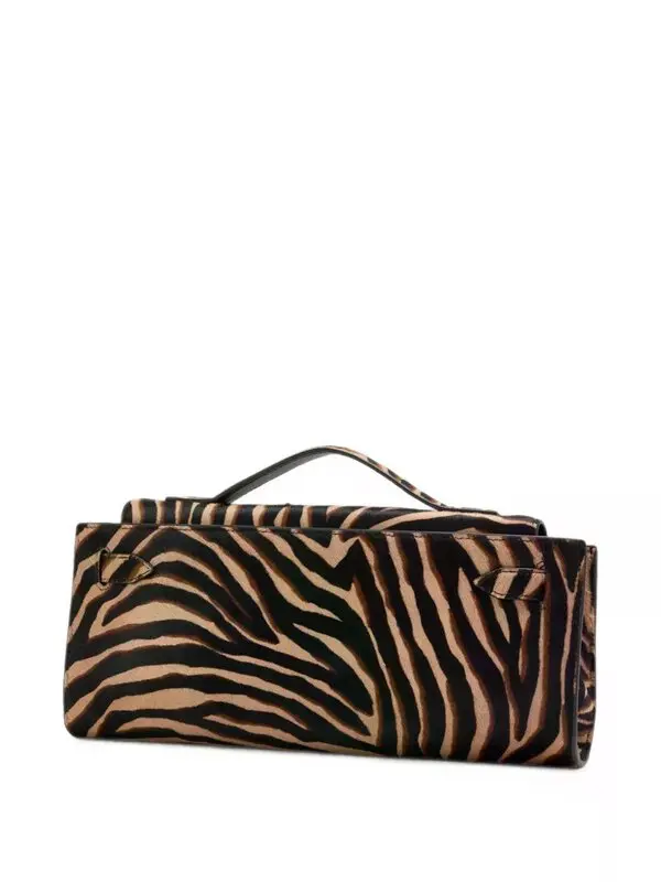 Veronica Beard Dash Animal-print Calf Hair Clutch Bag