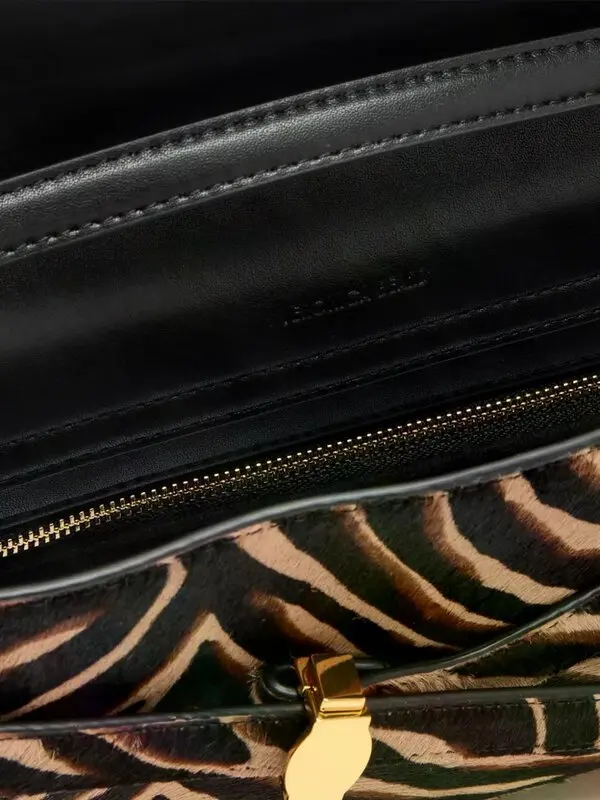 Veronica Beard Dash Animal-print Calf Hair Clutch Bag